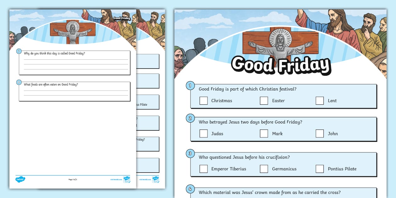 Good Friday Quiz - Twinkl - KS2 (Hecho por educadores)