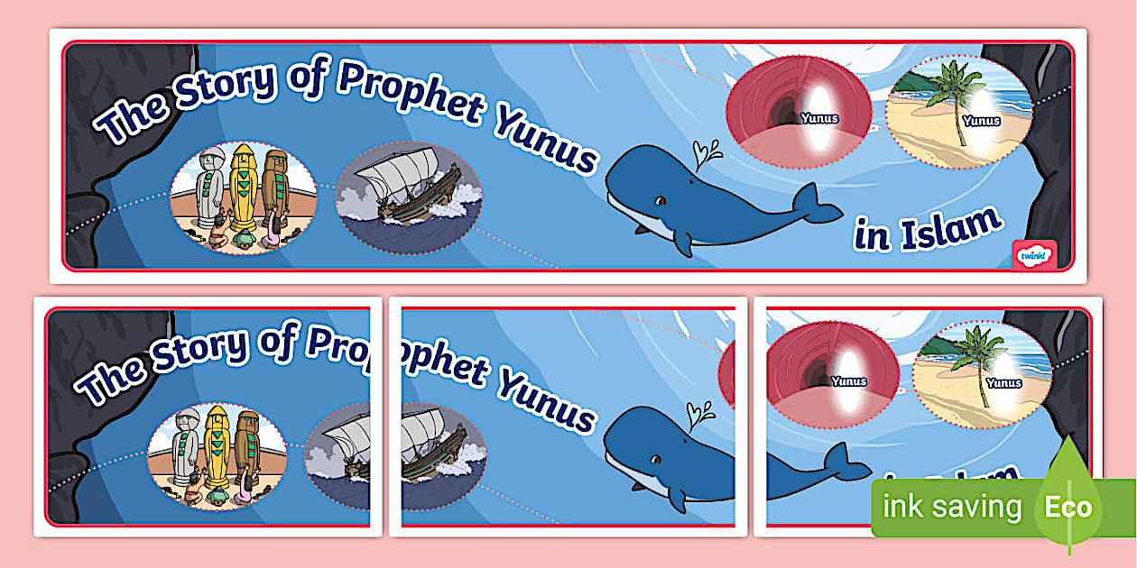 The Story of Prophet Yunus in Islam Display Banner - Twinkl