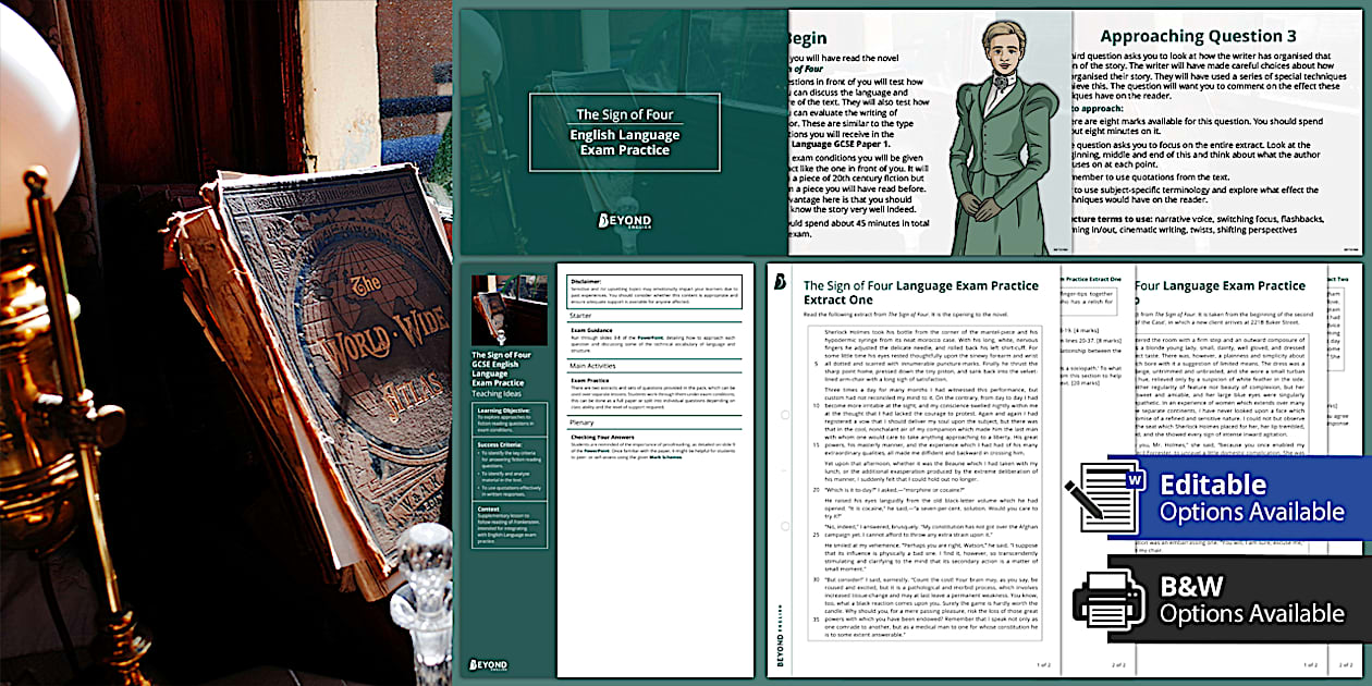 The Sign of Four GCSE English Language Exam Practice Lesson Pack