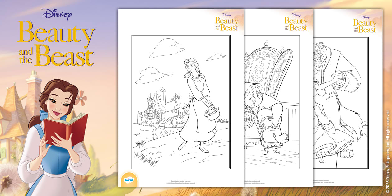 Beauty and the Beast: Colouring Sheets