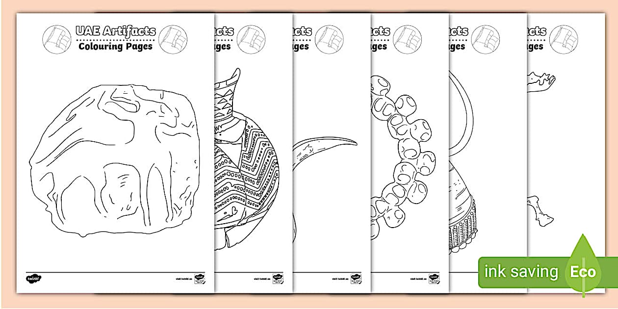UAE Artifacts – Colouring Pages (teacher made) - Twinkl