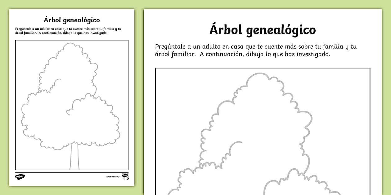 Ficha de actividad: Mi árbol genealógico | Twinkl