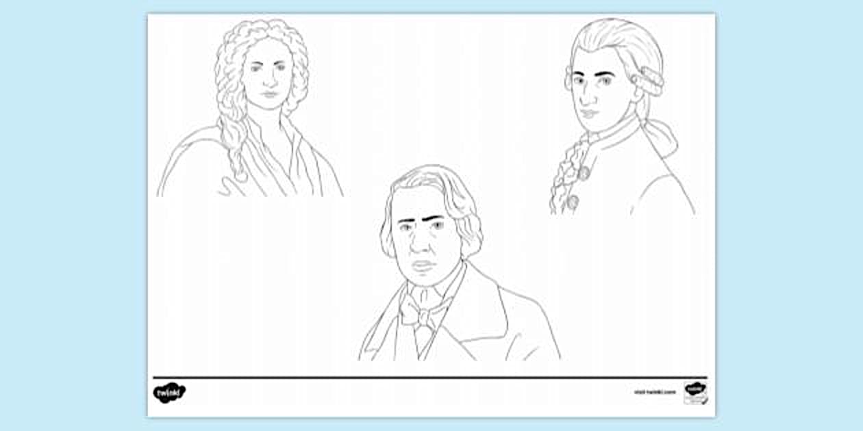 Composer Colouring Page | Colouring Sheets (teacher made)