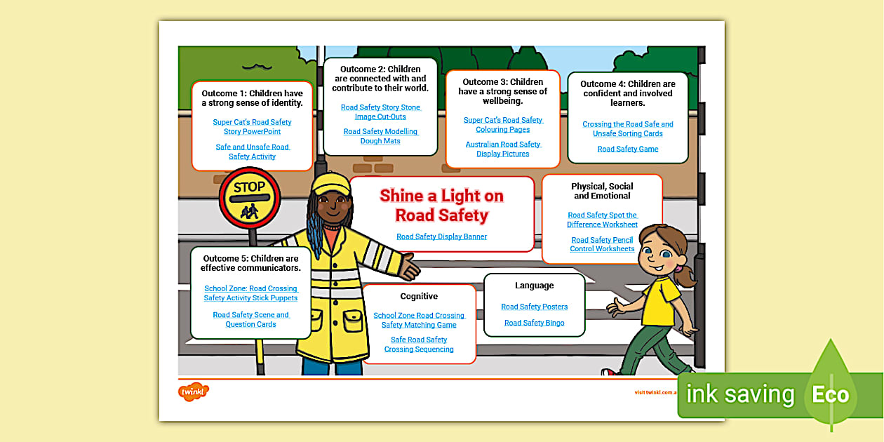 Shine a Light on Road Safety Topic Planner (teacher made)