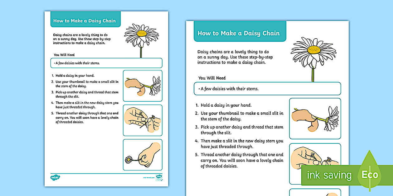 How to Make a Daisy Chain Step-by-Step Instructions - Twinkl