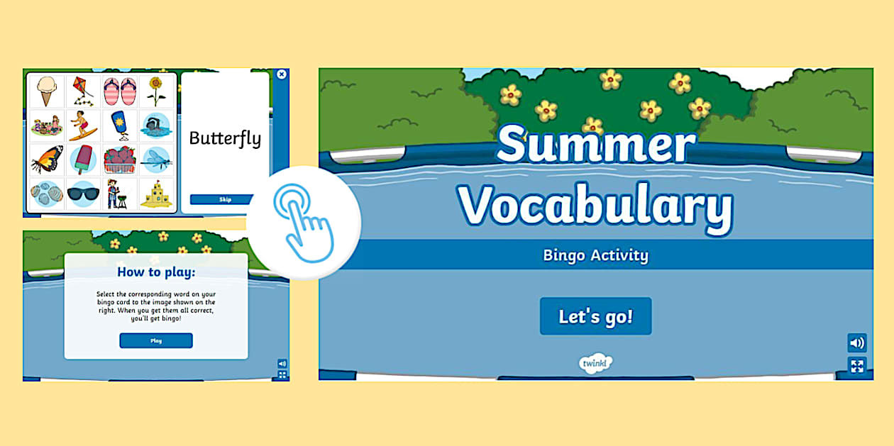 ESL Summer Vocabulary Bingo (teacher made) - Twinkl