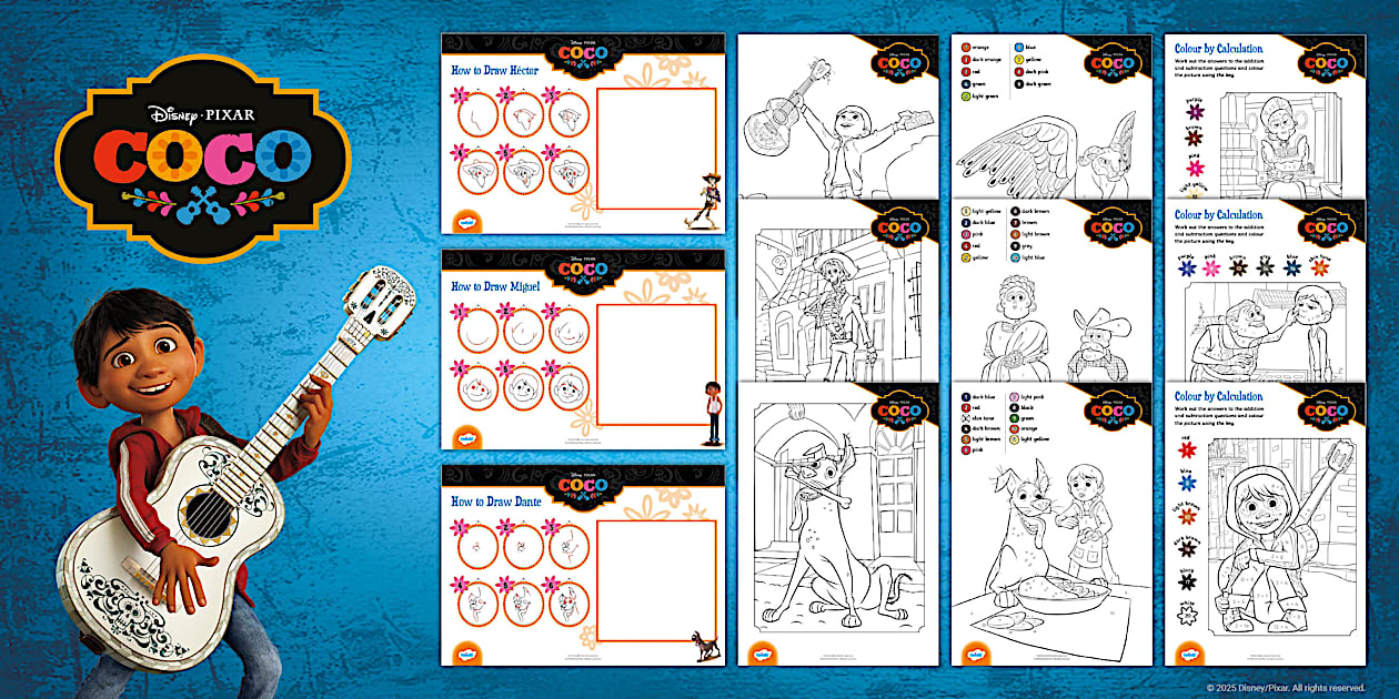 Coco: Colouring & Drawing Pack