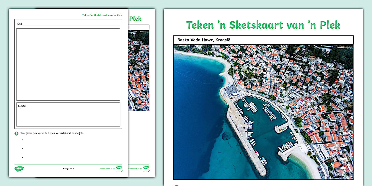 Teken 'n Sketskaart van 'n Plek - Twinkl