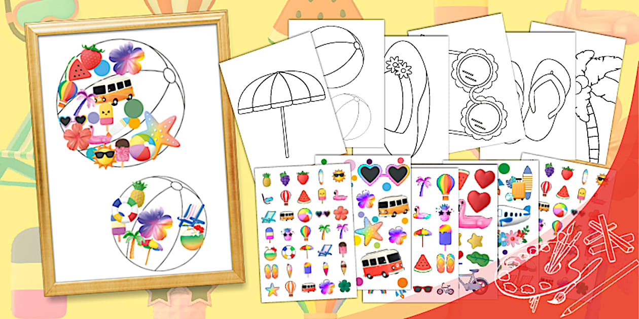 Summer Collage Activity Pack | Twinkl Art Gallery