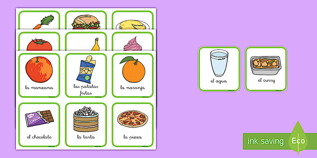 Tarjetas de clasificar: La comida saludable y no saludable