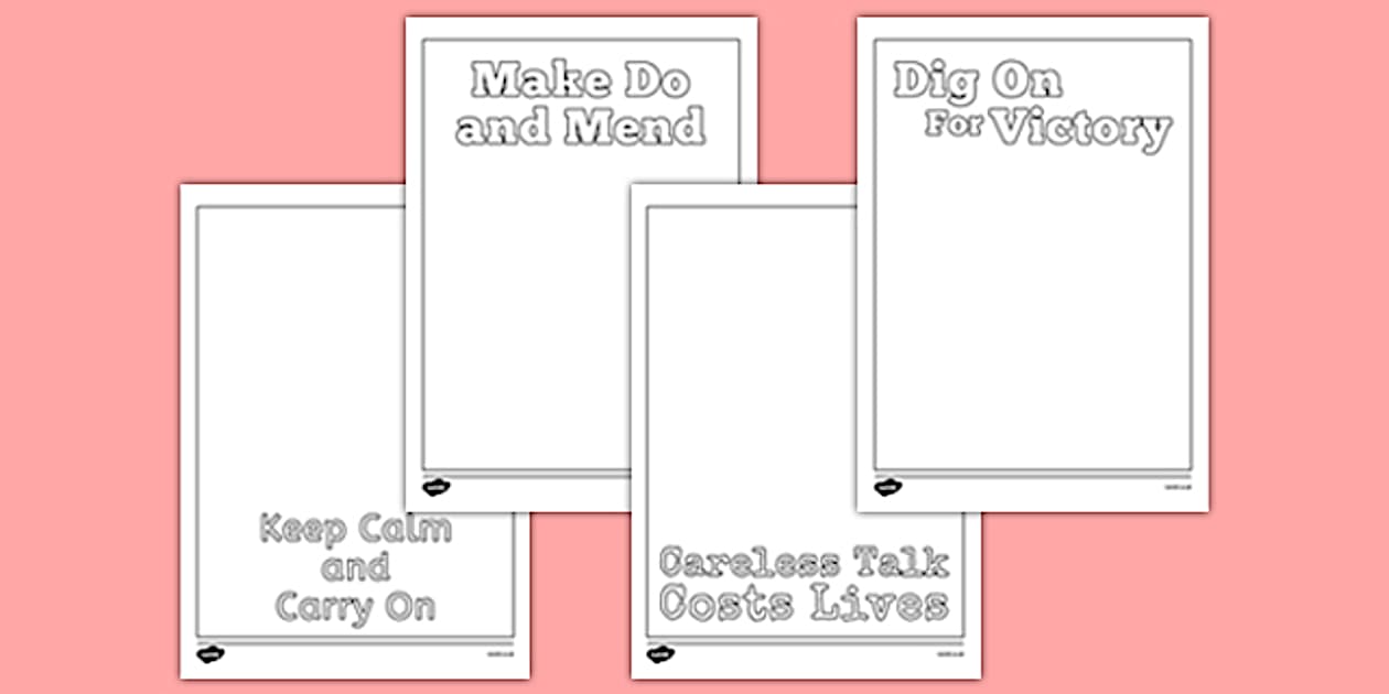 Editable Design World War Two Propaganda Posters - Twinkl