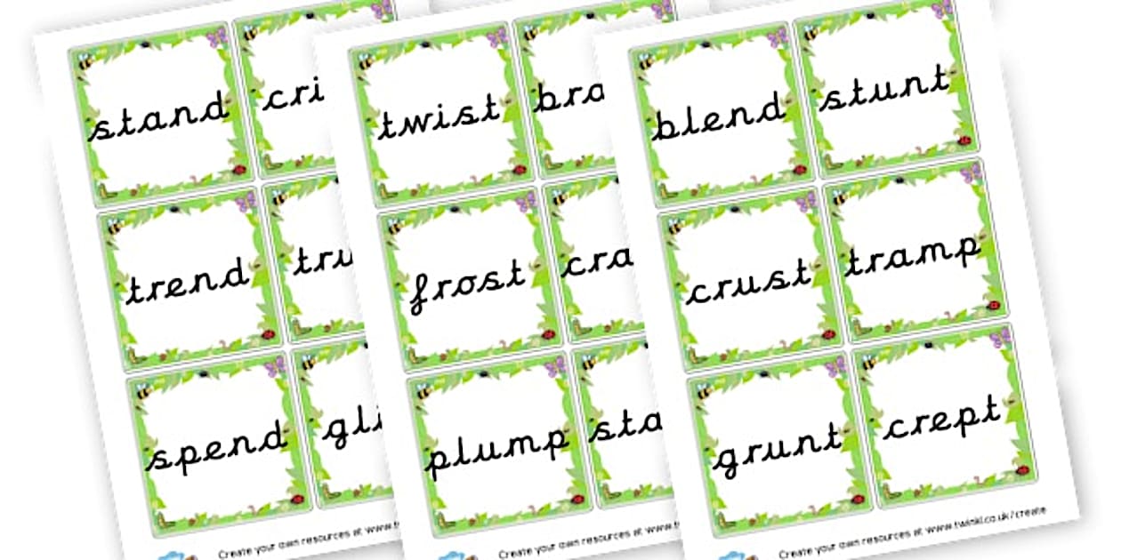 Phase 4 Word Cards (teacher made) - Twinkl