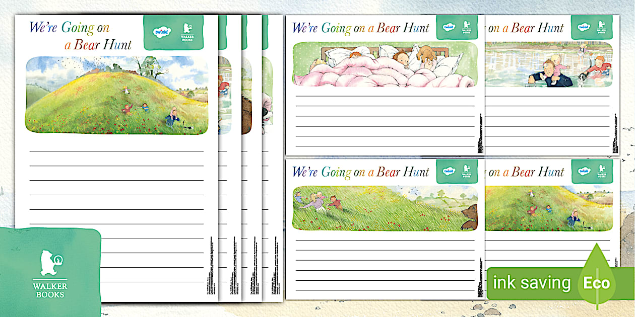 We're Going on a Bear Hunt Writing Frames Ages 5-7 - Twinkl