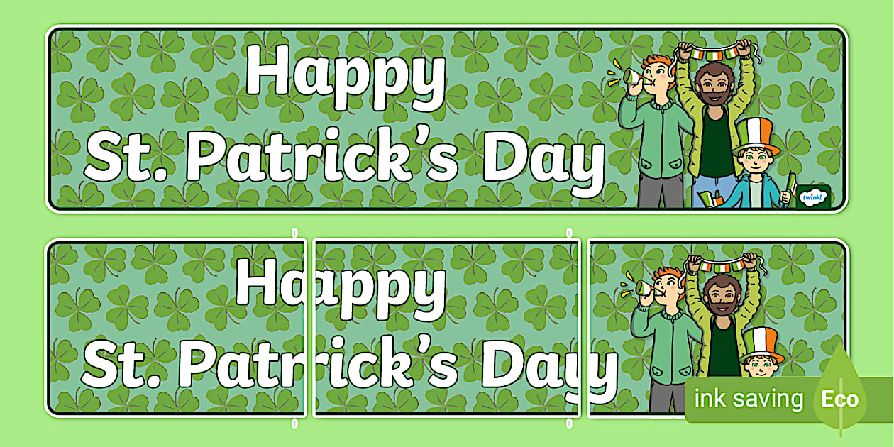 Happy St Patrick's Day Banner (teacher made) - Twinkl