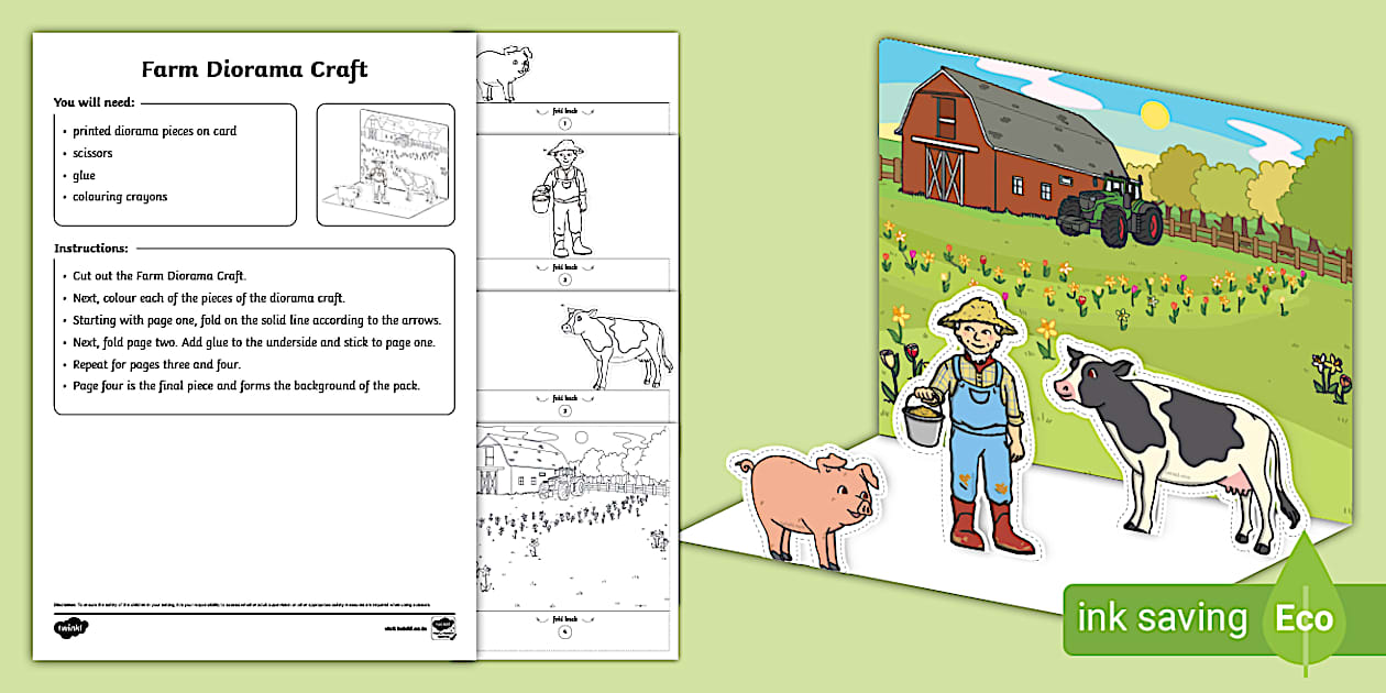 Farm Diorama Craft (Teacher-Made) - Twinkl