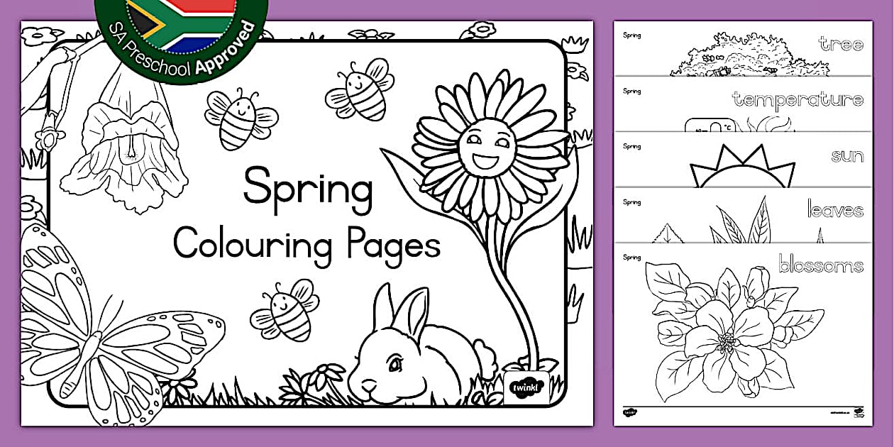 Spring Arts And Crafts For Preschoolers: Colouring Pages
