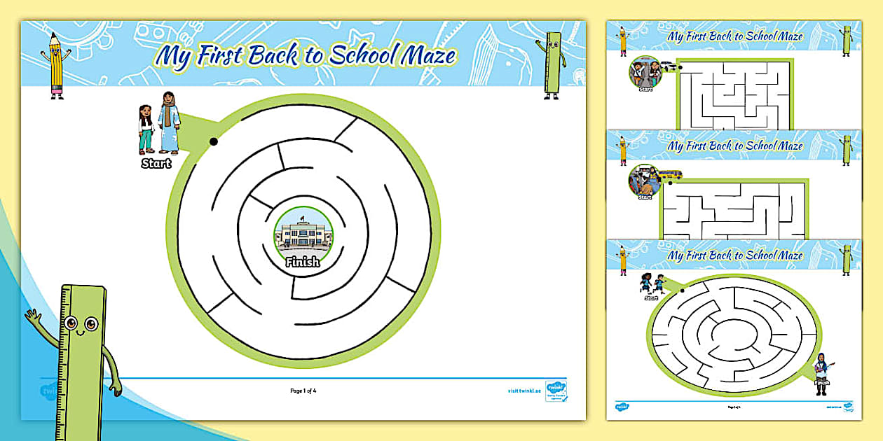 My First ... Back to School Maze (teacher made) - Twinkl