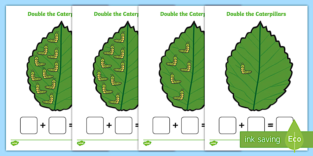 Double the Caterpillars Worksheets (teacher made) - Twinkl