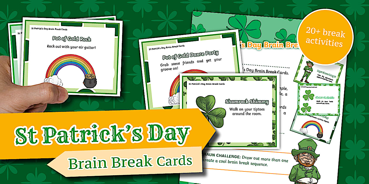 St Patrick's Day Brain Break Cards
