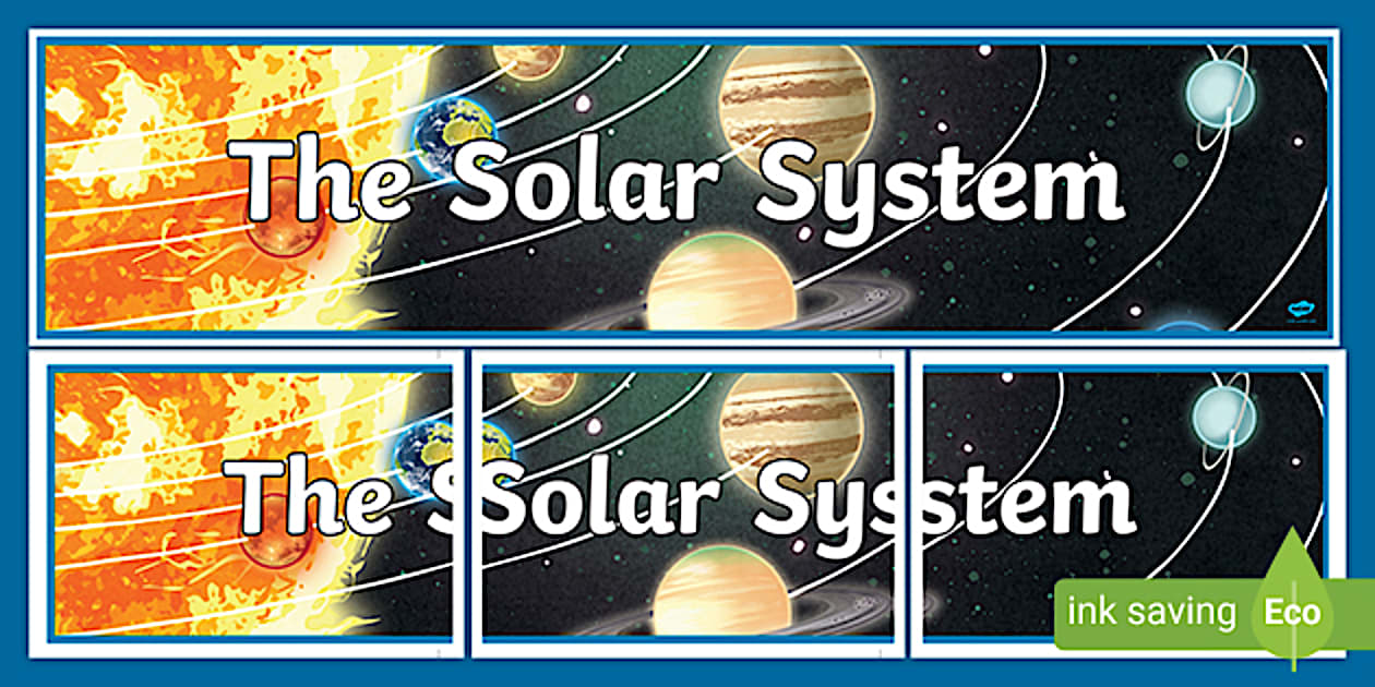 Solar System Display Banner (teacher made) - Twinkl
