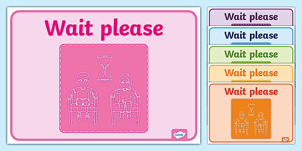 Waiting Cards (teacher made) - Twinkl