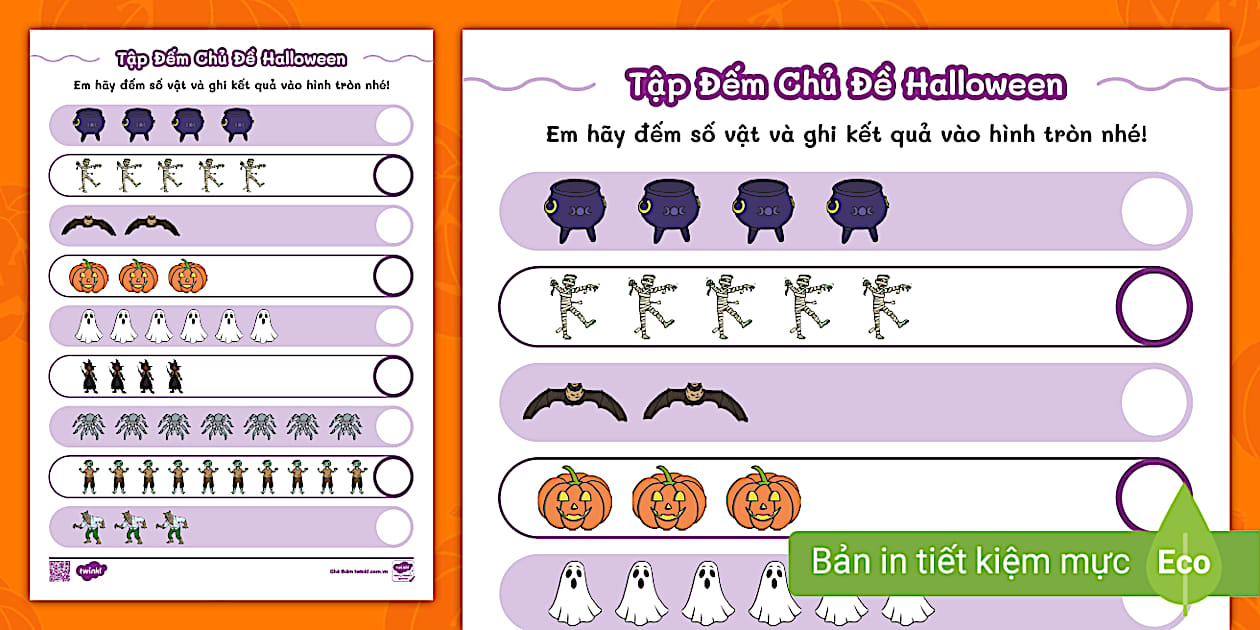 Tập Đếm Chủ Đề Halloween (Teacher-Made) - Twinkl