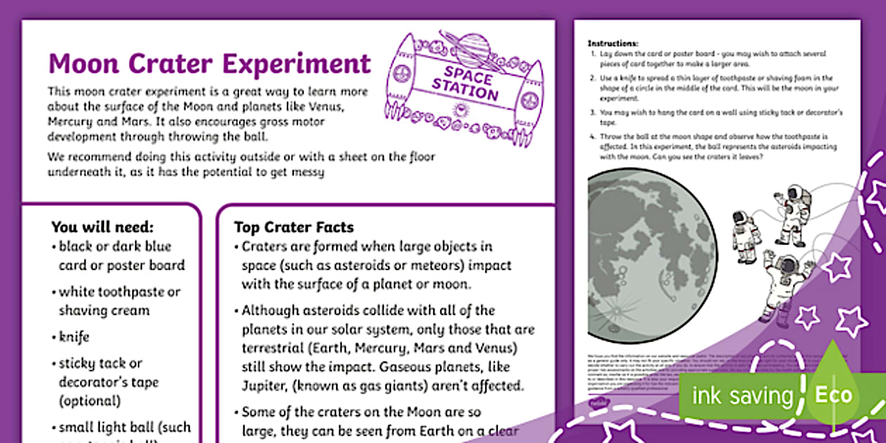 Moon Crater Science Experiment | Twinkl Parents - Twinkl