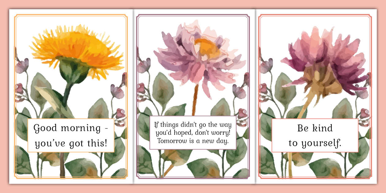 Wildflower Botanical Themed Motivational Quotes Posters