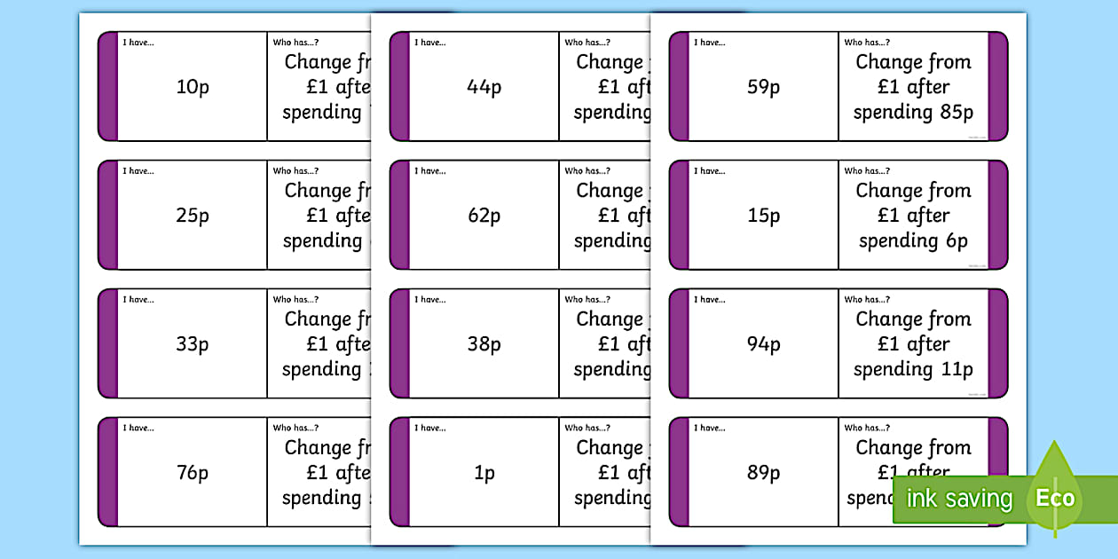 Change from £1 Loop Cards (teacher made) - Twinkl