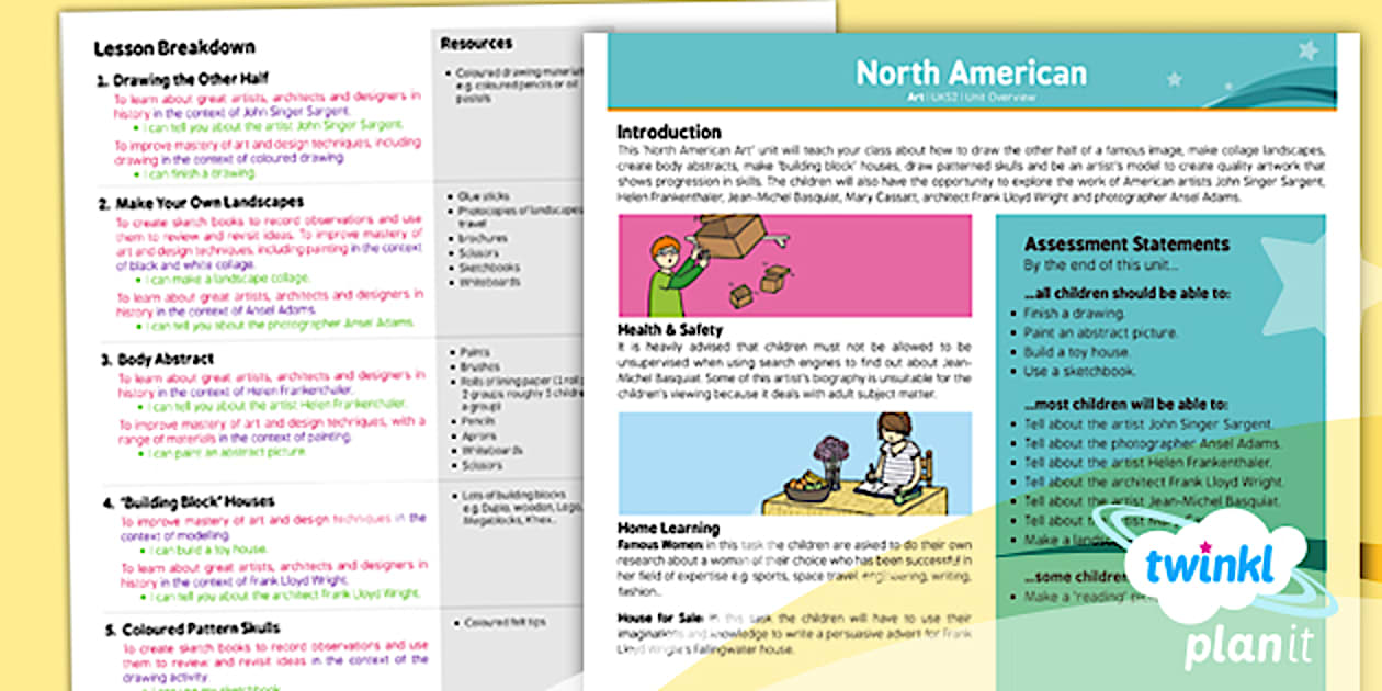 Art: North American Art UKS2 Planning Overview - Twinkl