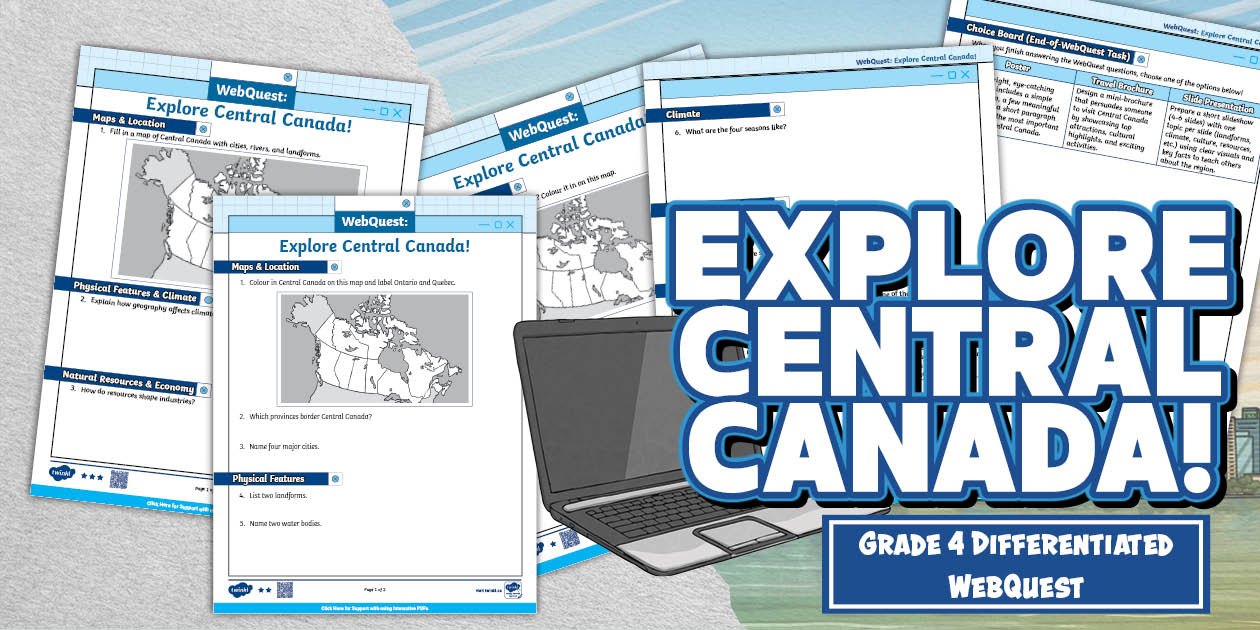 Central Canada WebQuest for Grades 4-7