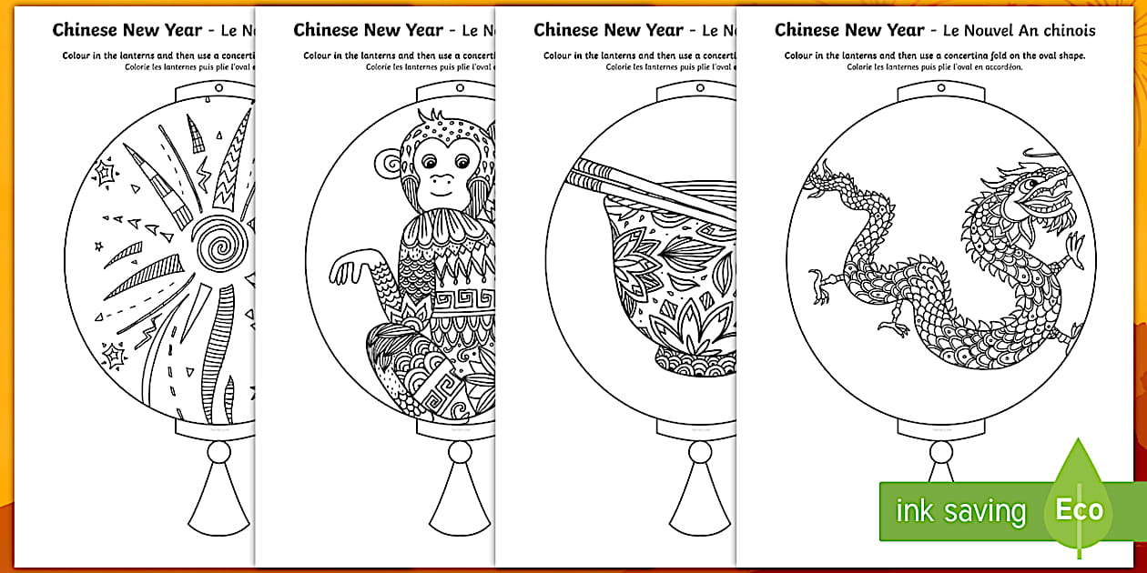 Chinese New Year Mindfulness Lantern Activity English/French
