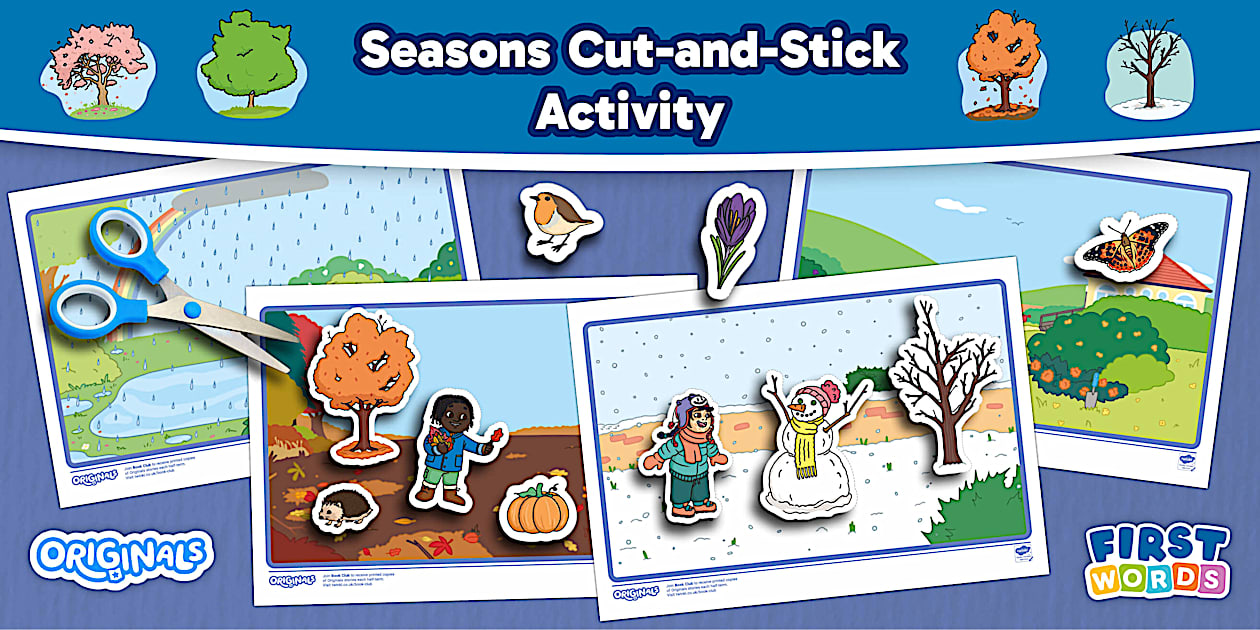 Originals First Words Cut and Stick: Seasons