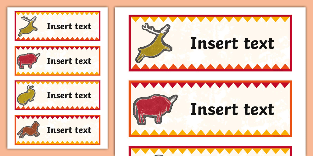 Stone Age Themed Editable Labels - Twinkl - KS2 - Twinkl