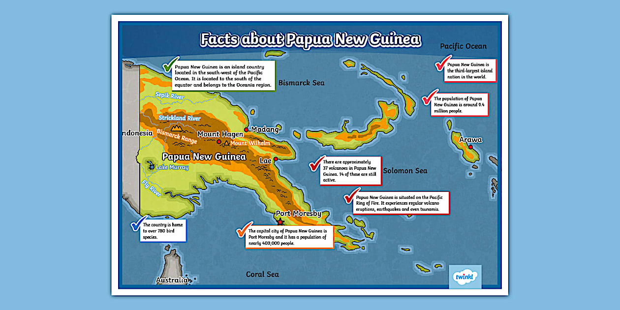 Papua New Guinea Facts Display Poster (teacher made)