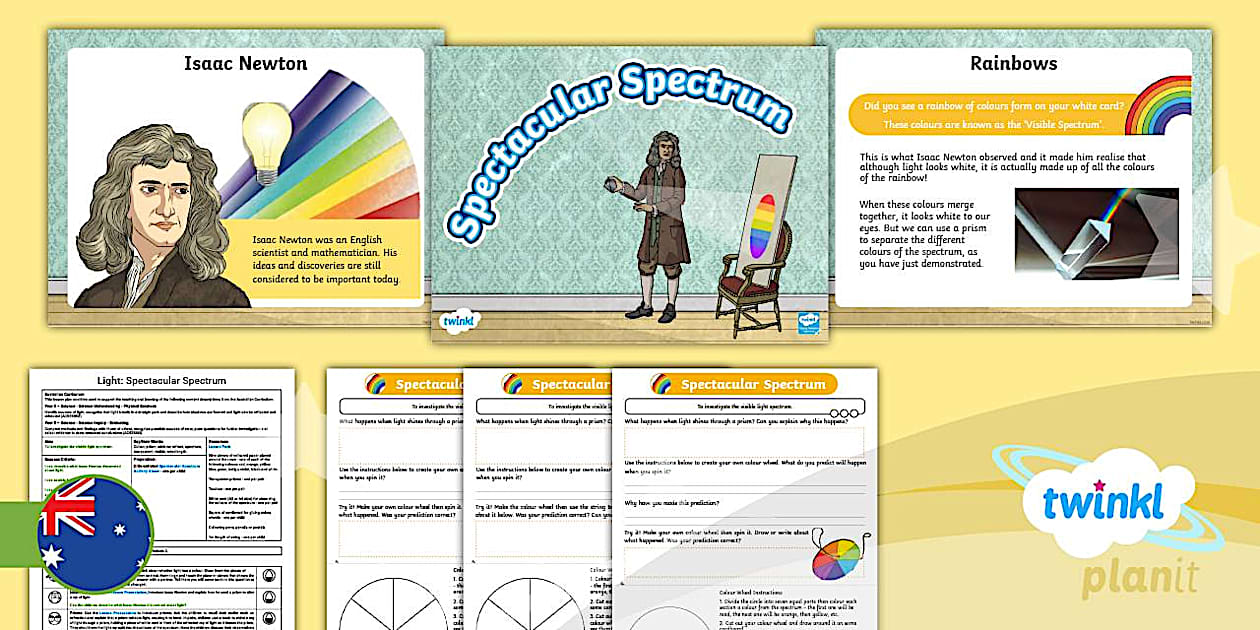 Year 5 Science Light Lesson 4 Spectacular Spectrum - Twinkl