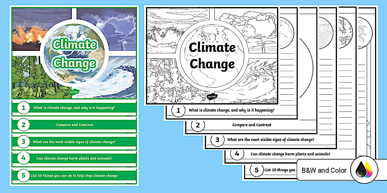 Climate Change Flipbook for 3rd-5th Grade (teacher made)