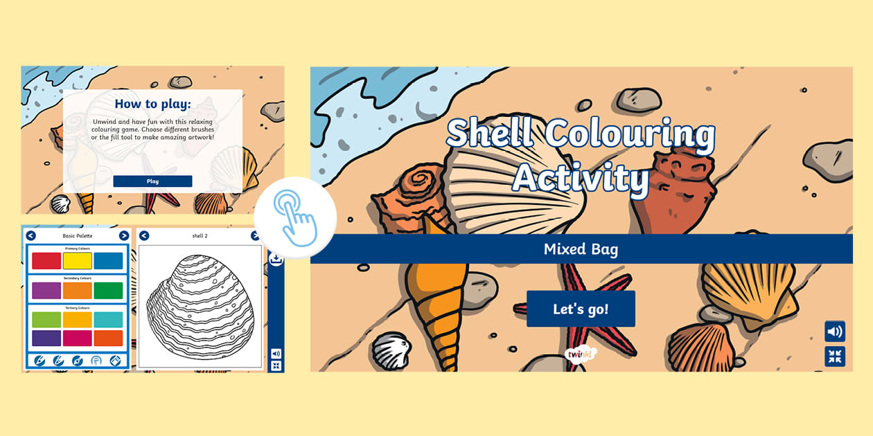 Shells Interactive Colouring (teacher made) - Twinkl
