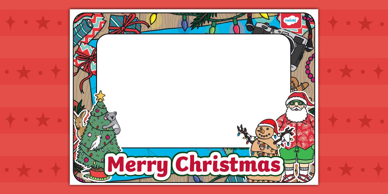 Christmas in Australia Photo Frames (teacher made) - Twinkl