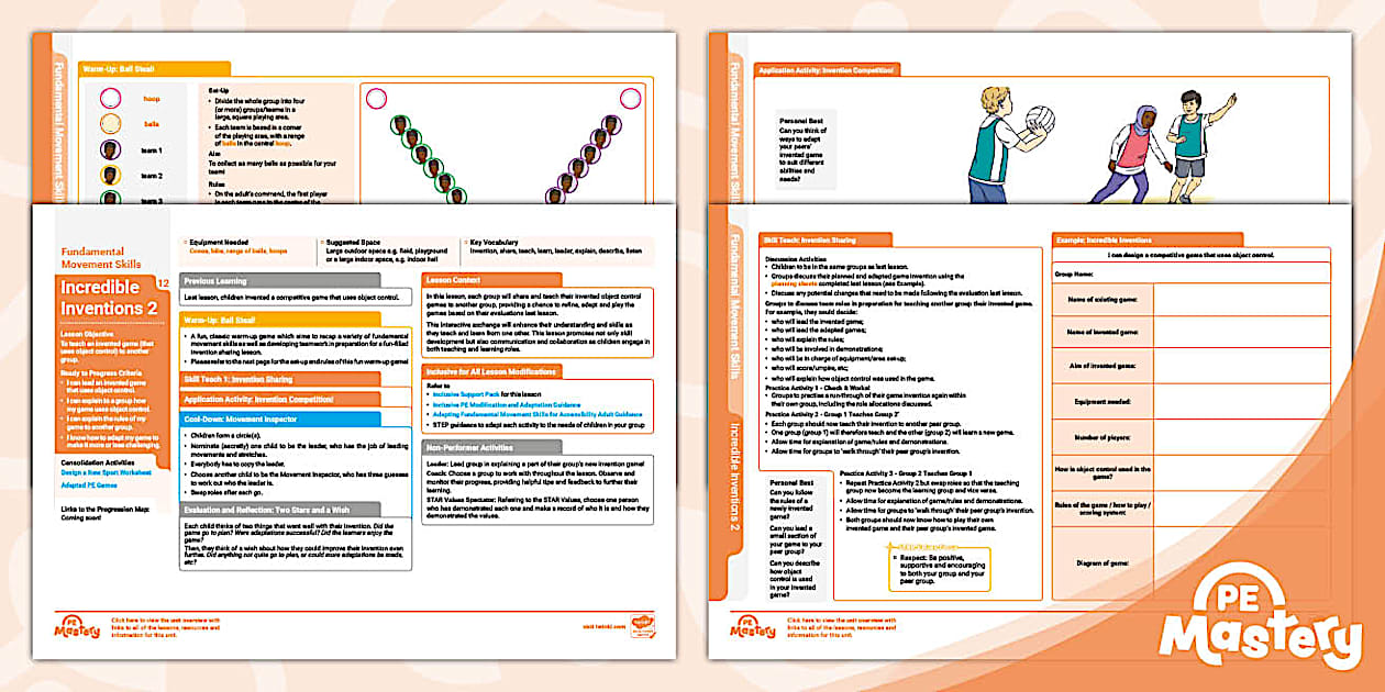Y7 Fundamental Movement Skills L12: Incredible Inventions 2