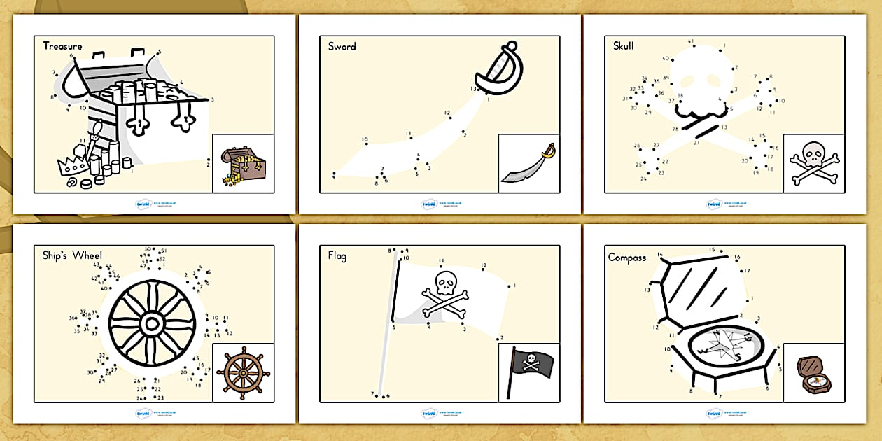 Dot to Dot Sheets Pirates (ティーチャーメイド)