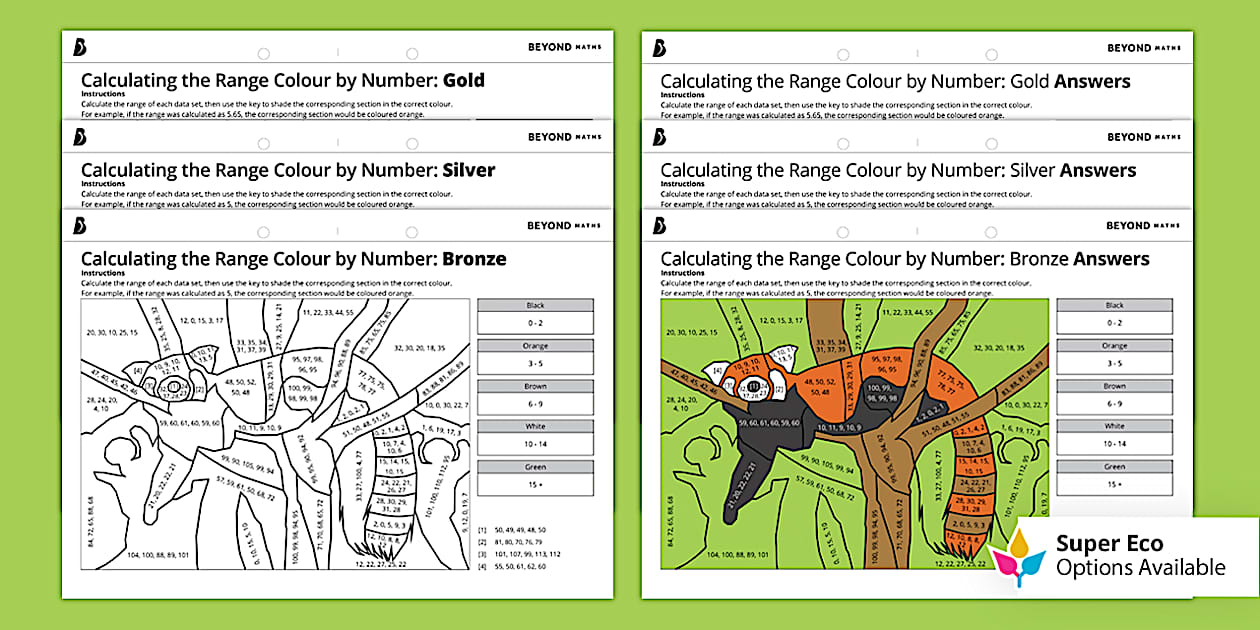 KS3 The Range | Colour by Number | Beyond (teacher made)