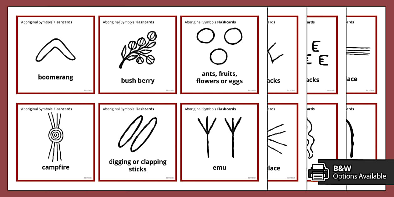 Aboriginal Symbols Flashcards - Beyond Secondary - Twinkl