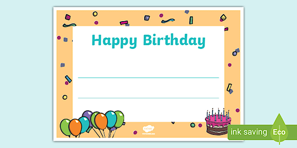 Editable Happy Birthday Certificates - Twinkl