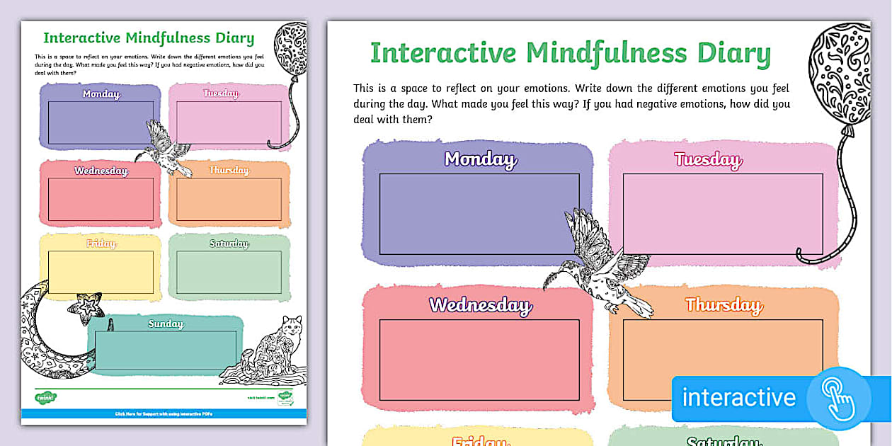 Interactive Mindfulness Diary (Hecho por educadores)