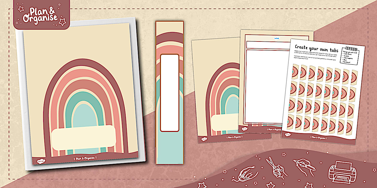 Muted Rainbow | Personalised Binder Pack (teacher made)