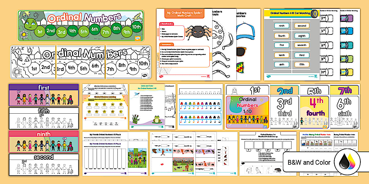 Early Childhood Ordinal Numbers Activity Pack - Twinkl