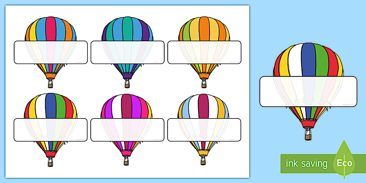 Editable Self-Registration Hot Air Balloons | EYFS Resources