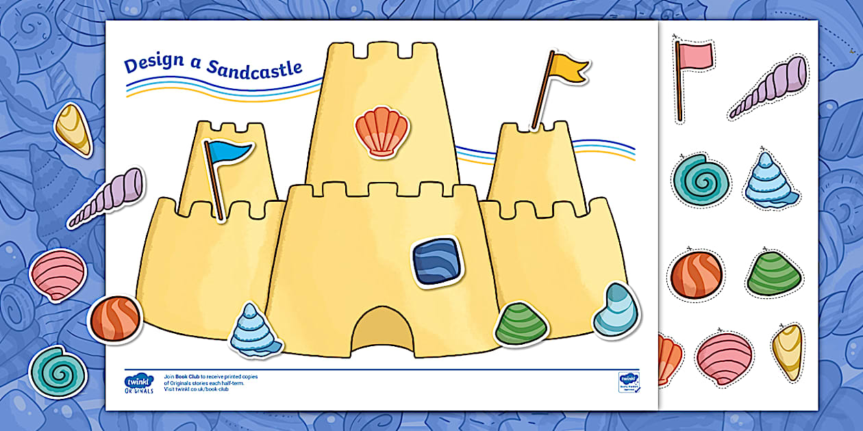 Design a Sandcastle Cut and Stick Activity (teacher made)