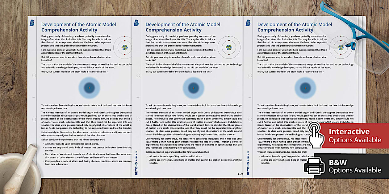Development of the Atomic Model Differentiated Comprehension Activity